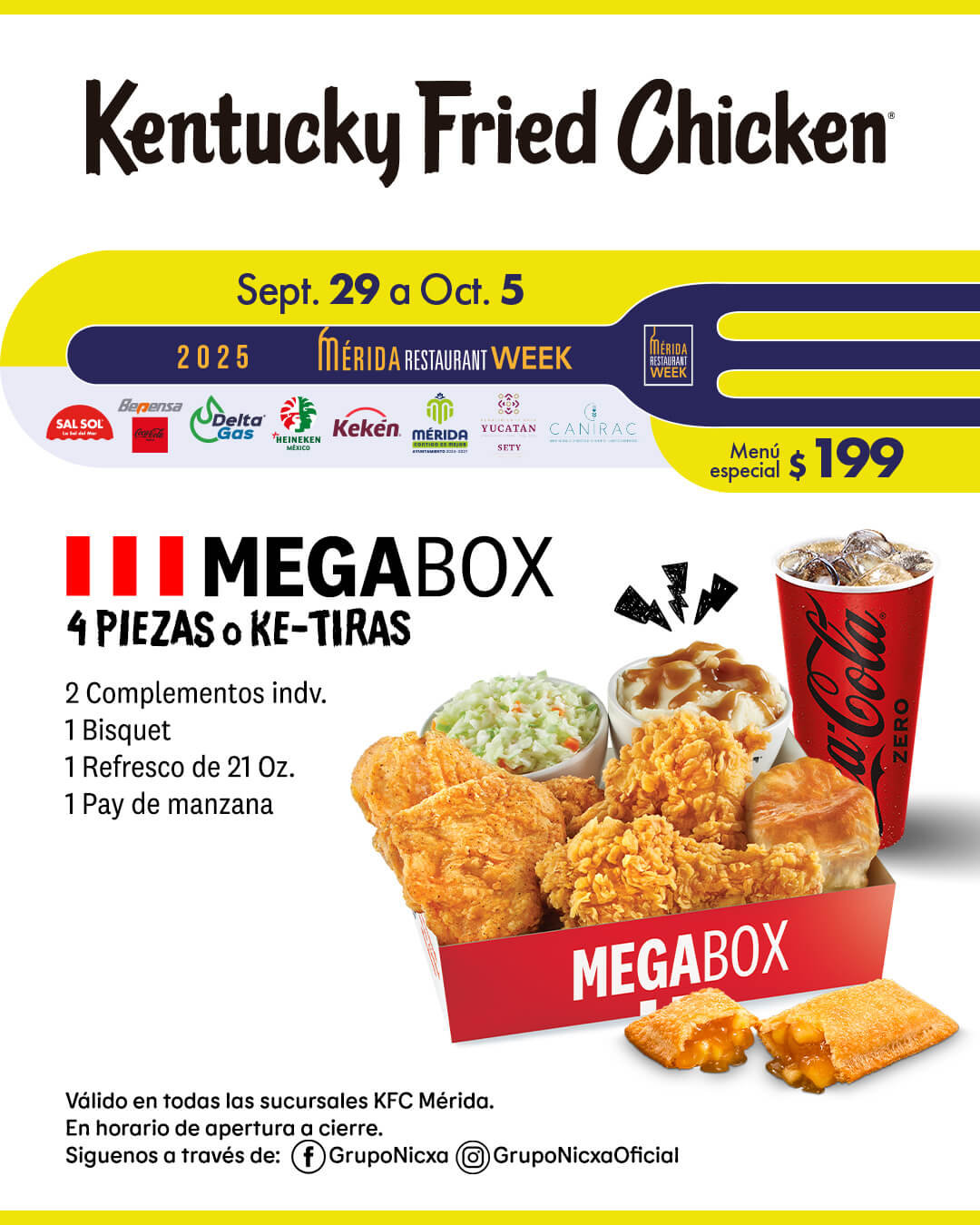 KFC participa en Mérida Restaurant Week 2025